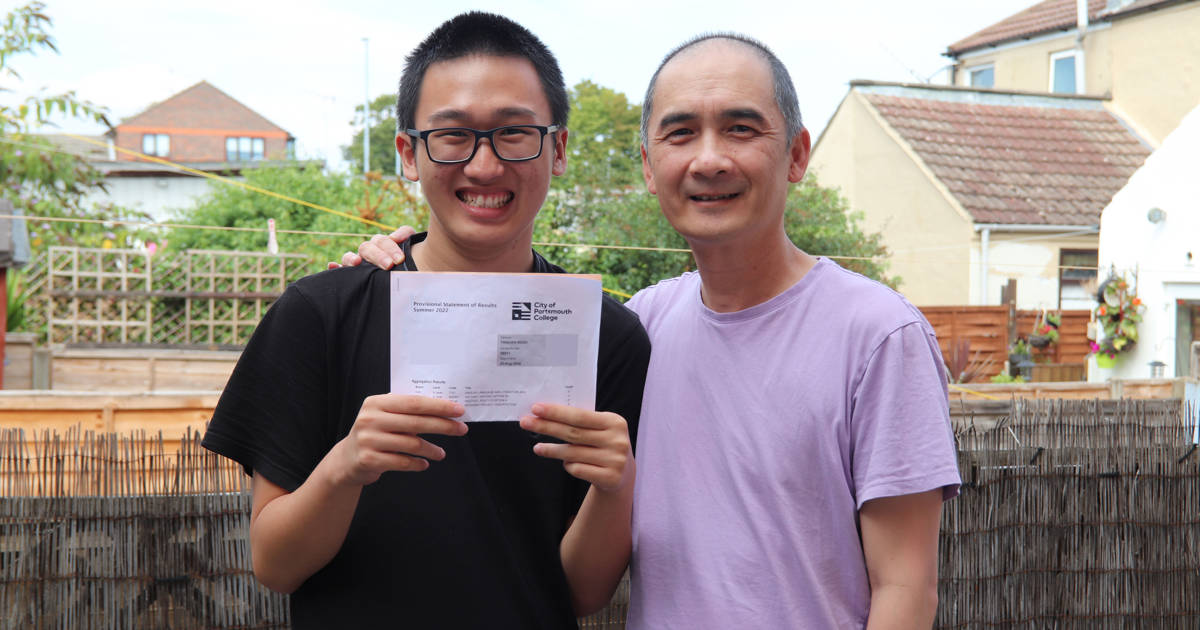 Jubilant students celebrate record A Level results | City of Portsmouth ...